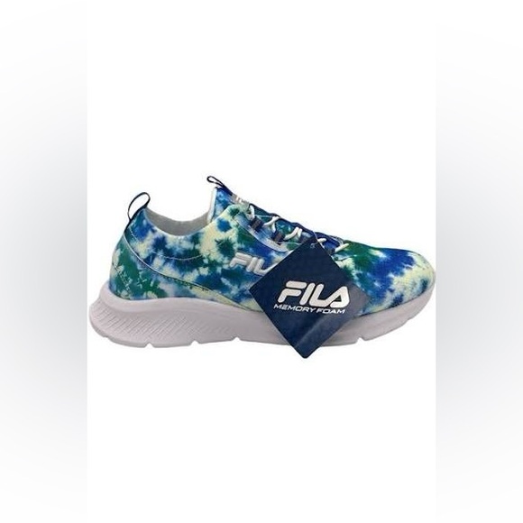 Fila | Shoes | Nwt Fila Memory Foam Skyway 2 Tie Dye Blue Sneakers ...